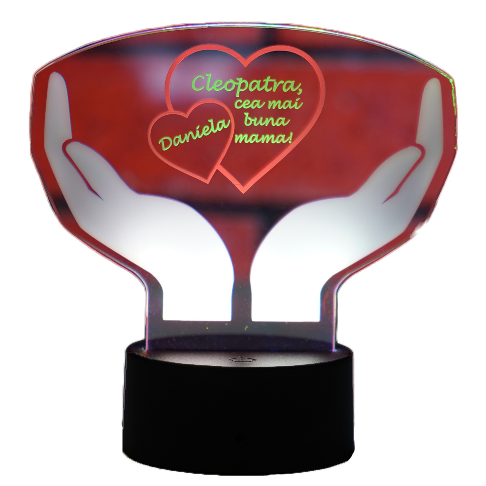 💡 Lampa 3d led personalizata copil - parinti - bunici - Noblivio.ro