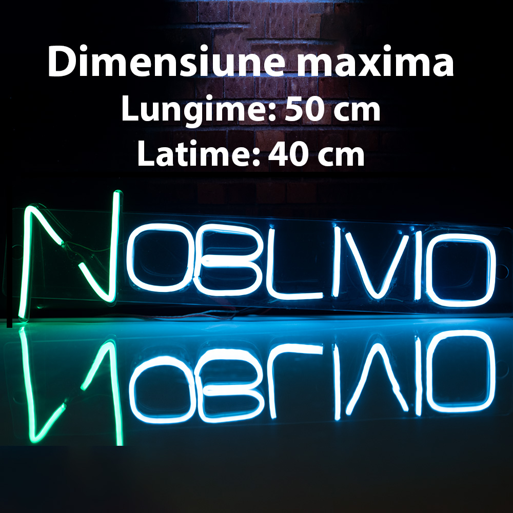 Semn neon personalizat cu litere led luminoase - Noblivio.ro
